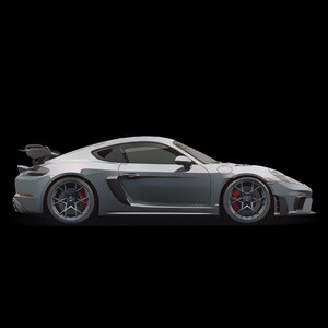 718 Cayman GT4 RS Drawing PNG - High-resolution Transparent Clipart for ...