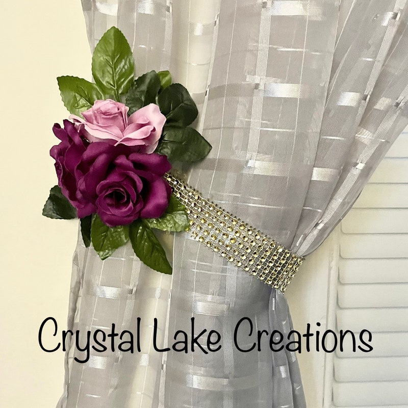 Rose Curtain Rod - Etsy
