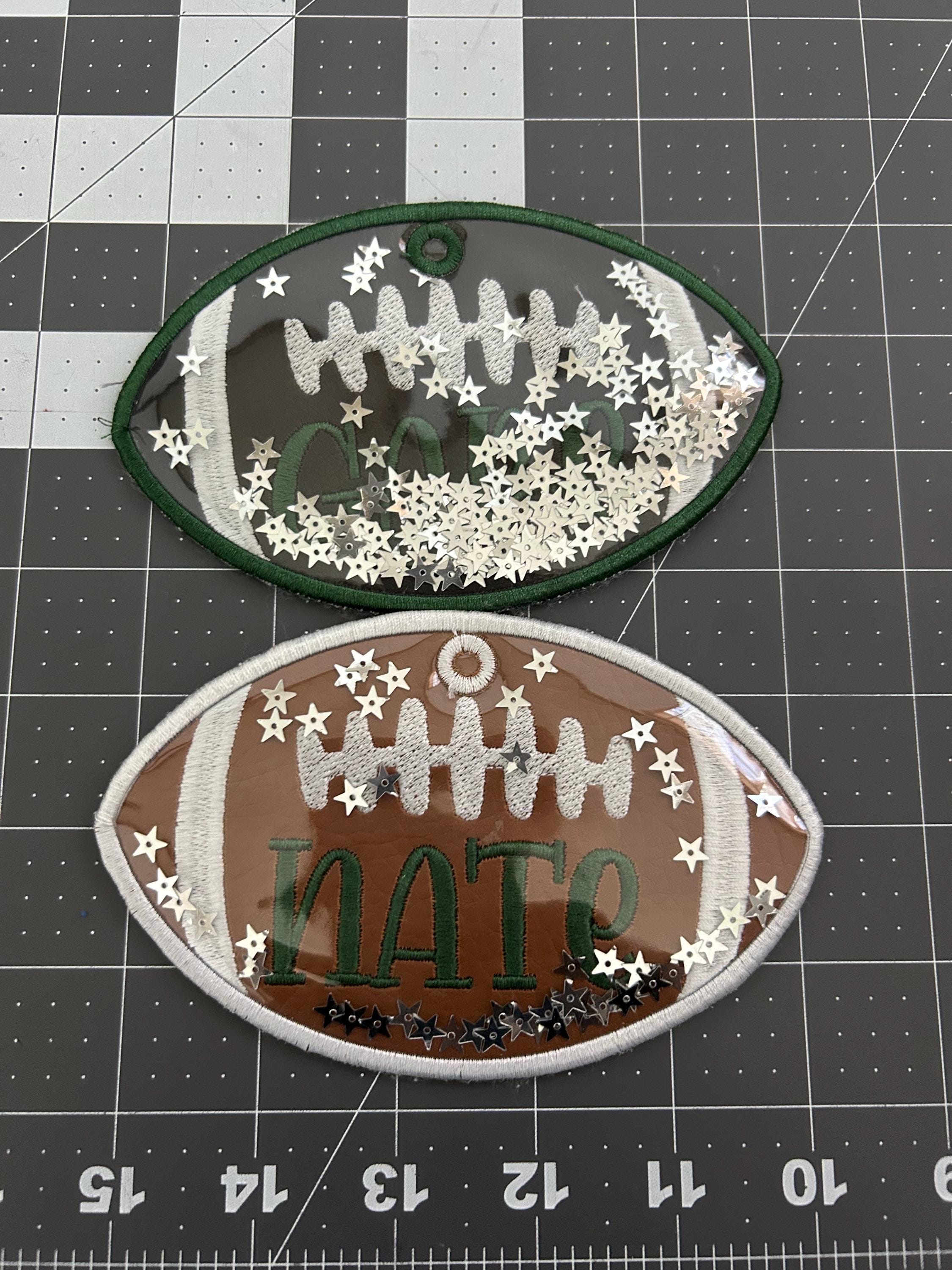 Football Shaker Bag Tag Embroidery Digital Download || Kid's Embroidery ...