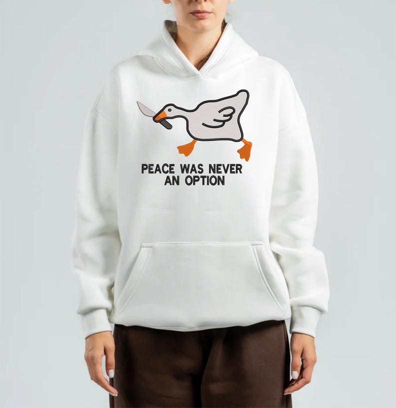 Peace Was Never an Option – Goose Knife Embroidery Design - Etsy