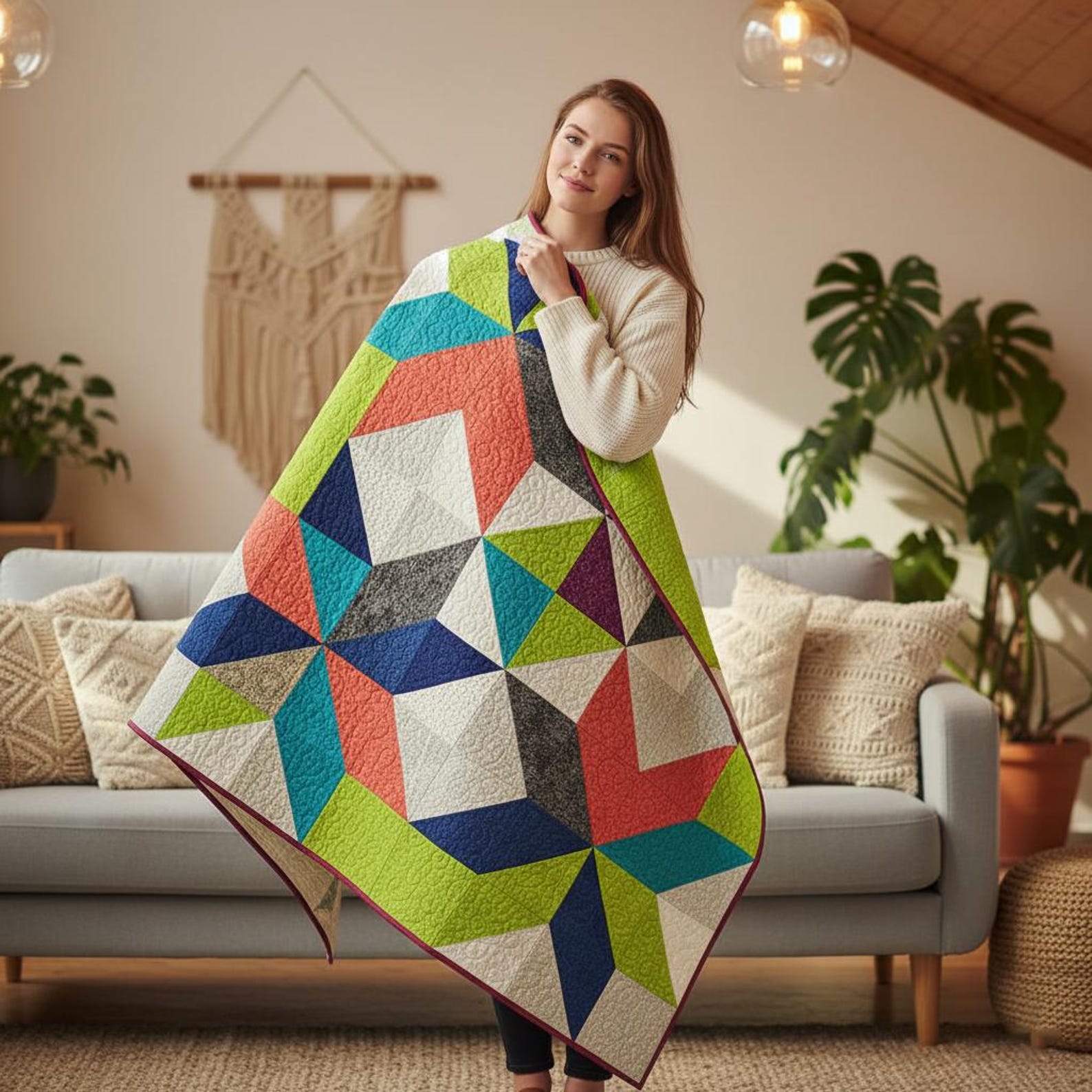 Sawtooth Midnight Star Quilt Pattern | Beginner Friendly (PDF Pattern ...
