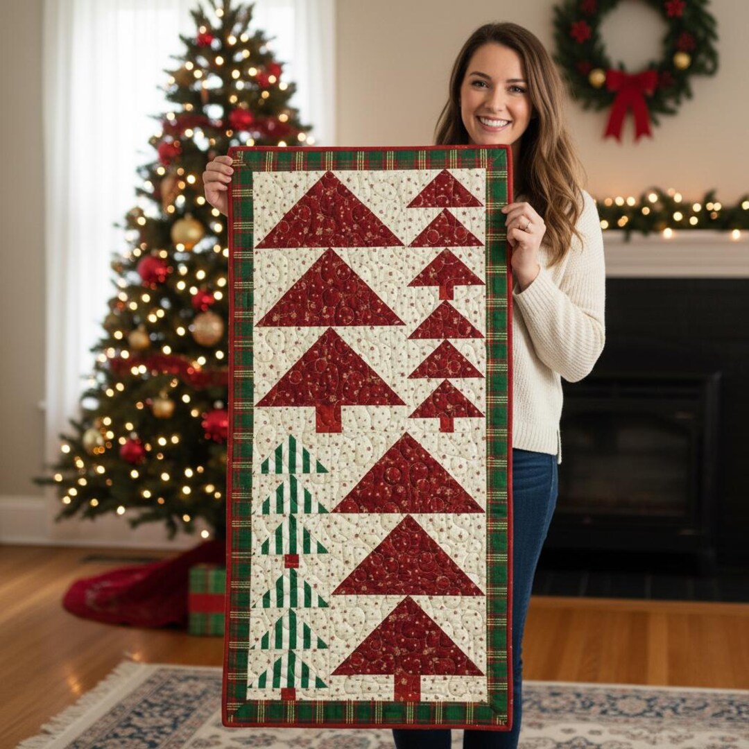 Christmas Tree Quilt Pattern, Scrappy Forest Wall Hanging (PDF Pattern ...