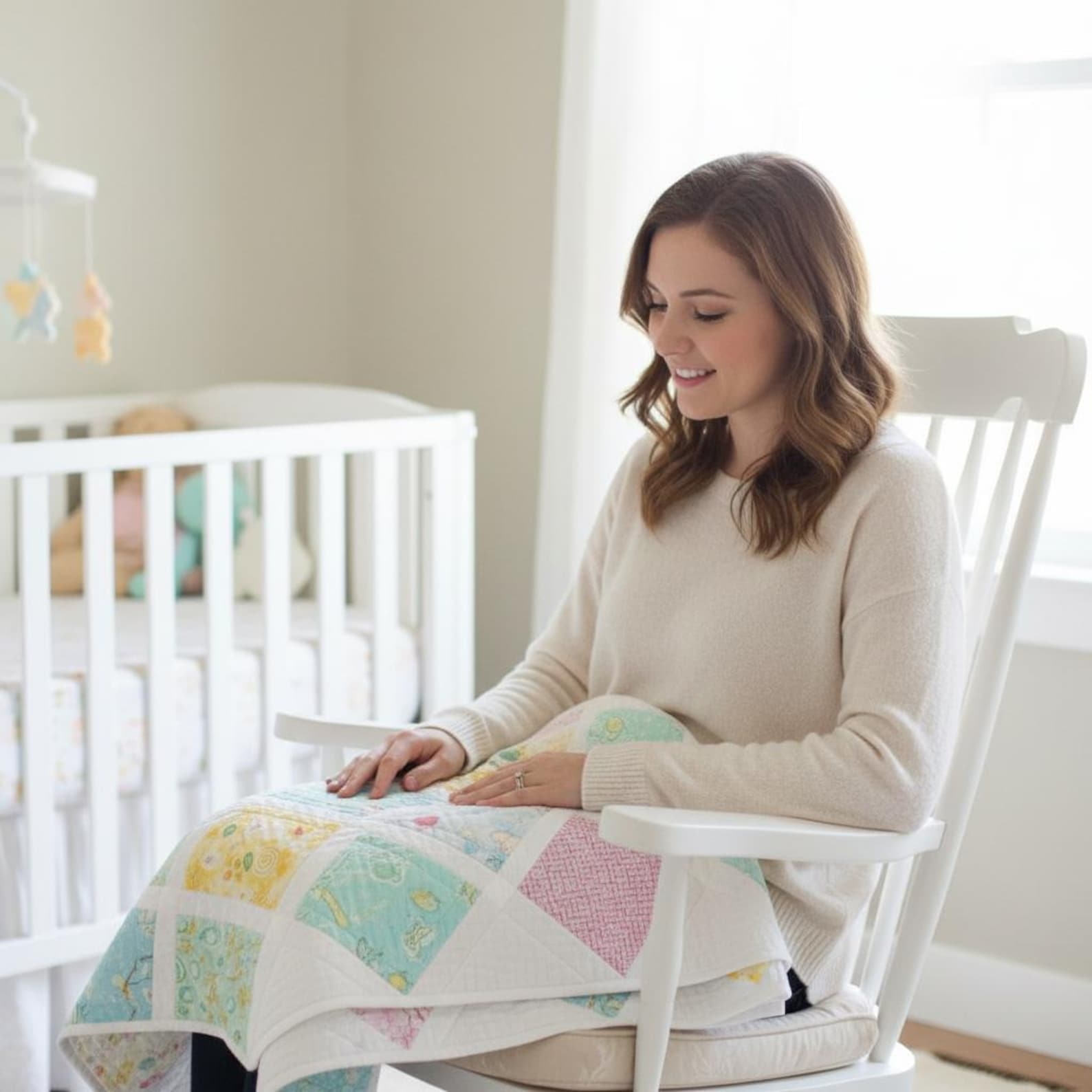 Baby Quilt Pattern PDF - Squares on Point With Sashing - Diamond Layout ...