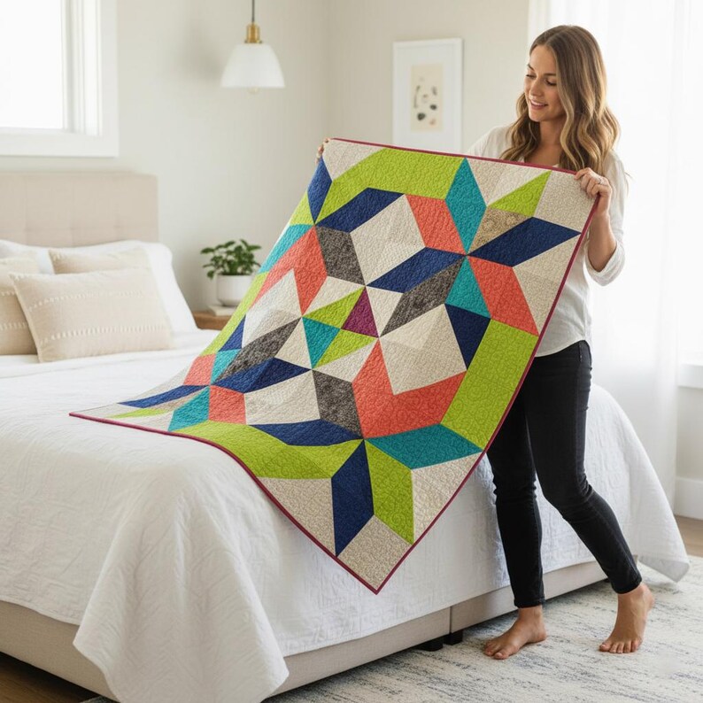 Sawtooth Midnight Star Quilt Pattern | Beginner Friendly (PDF Pattern ...