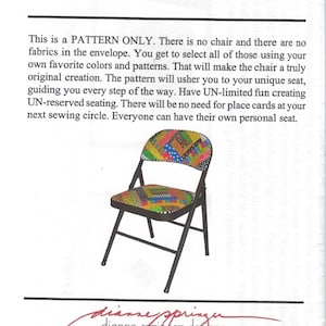 Quilt on a Chair Pattern - Etsy
