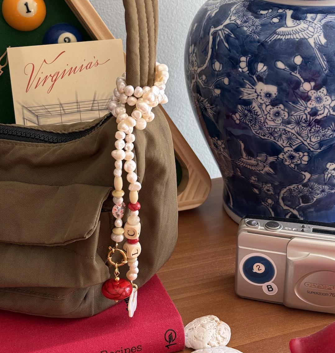 Custom Beaded Bag Charm | Initial Bag Charm | Customizable Length for ...