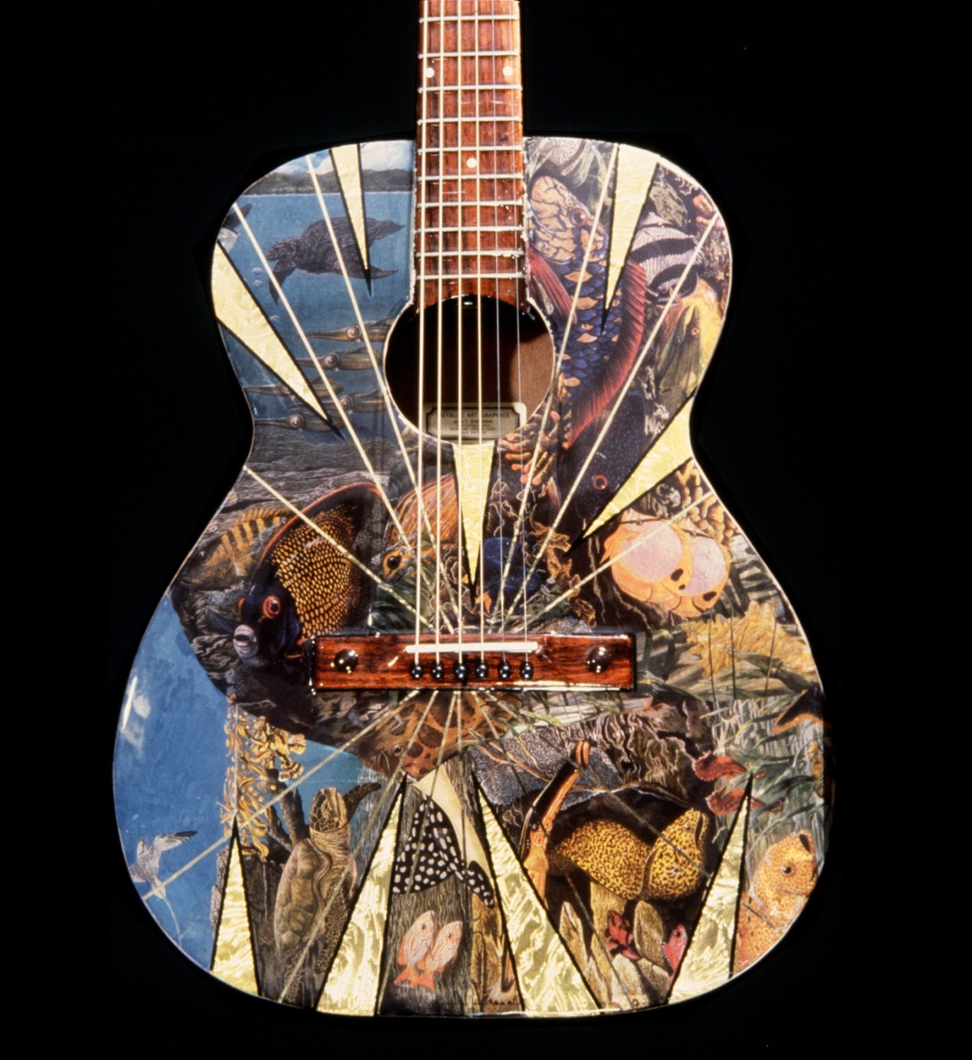 Underwater Sea Turtle Guitar | Etsy