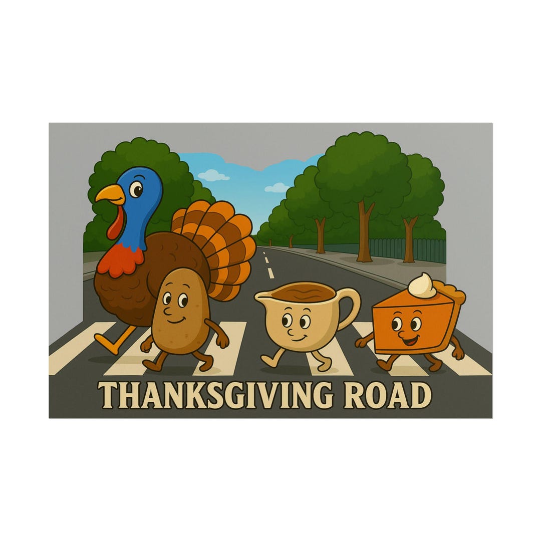 Thanksgiving Road Poster | Rolled Poster, Turkey Pilgrim Pie Parade ...