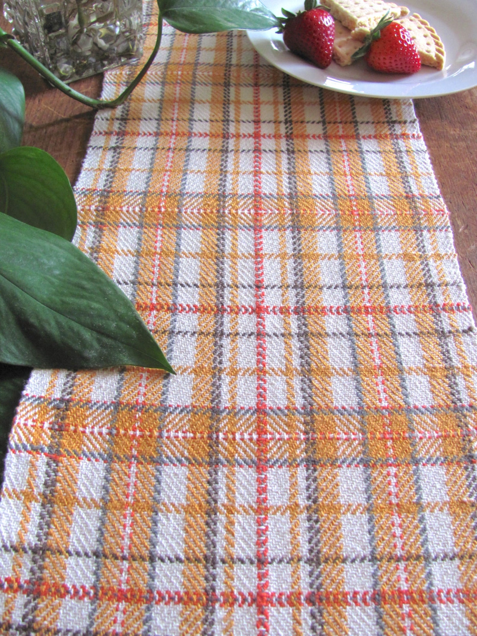 Fall Plaid Table Runner Autumn Harvest Thanksgiving Modern | Etsy