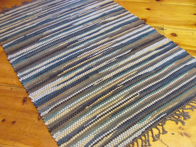 Etsy Pick Artisan Hand Woven Rag Rug, Earth Brown Upcycled Recycled ...