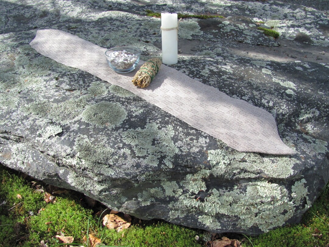 Spiritual Zen Meditation Altar Cloth Table Runner, Artisan Handmade ...