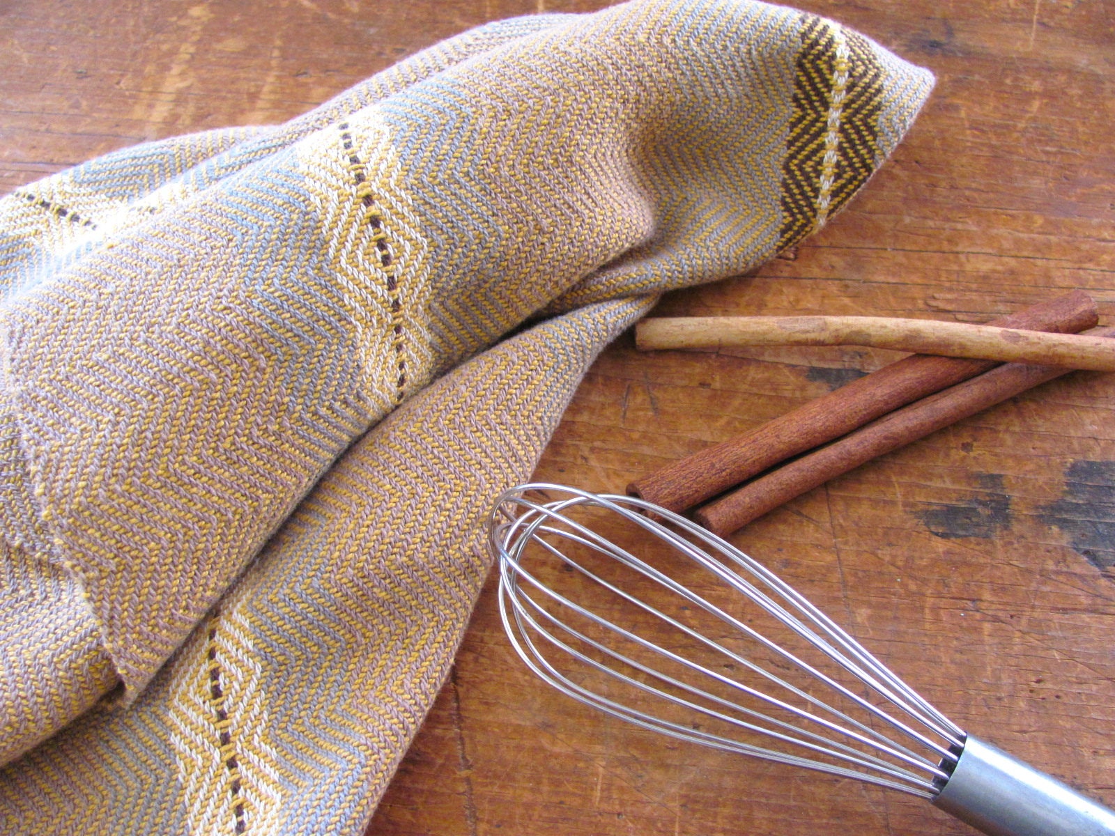 Artisan Hand Woven Kitchen Dish Towel, Modern Farmhouse Rustic French ...