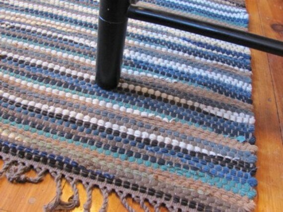 Etsy Pick Artisan Hand Woven Rag Rug Earth Brown Upcycled - Etsy