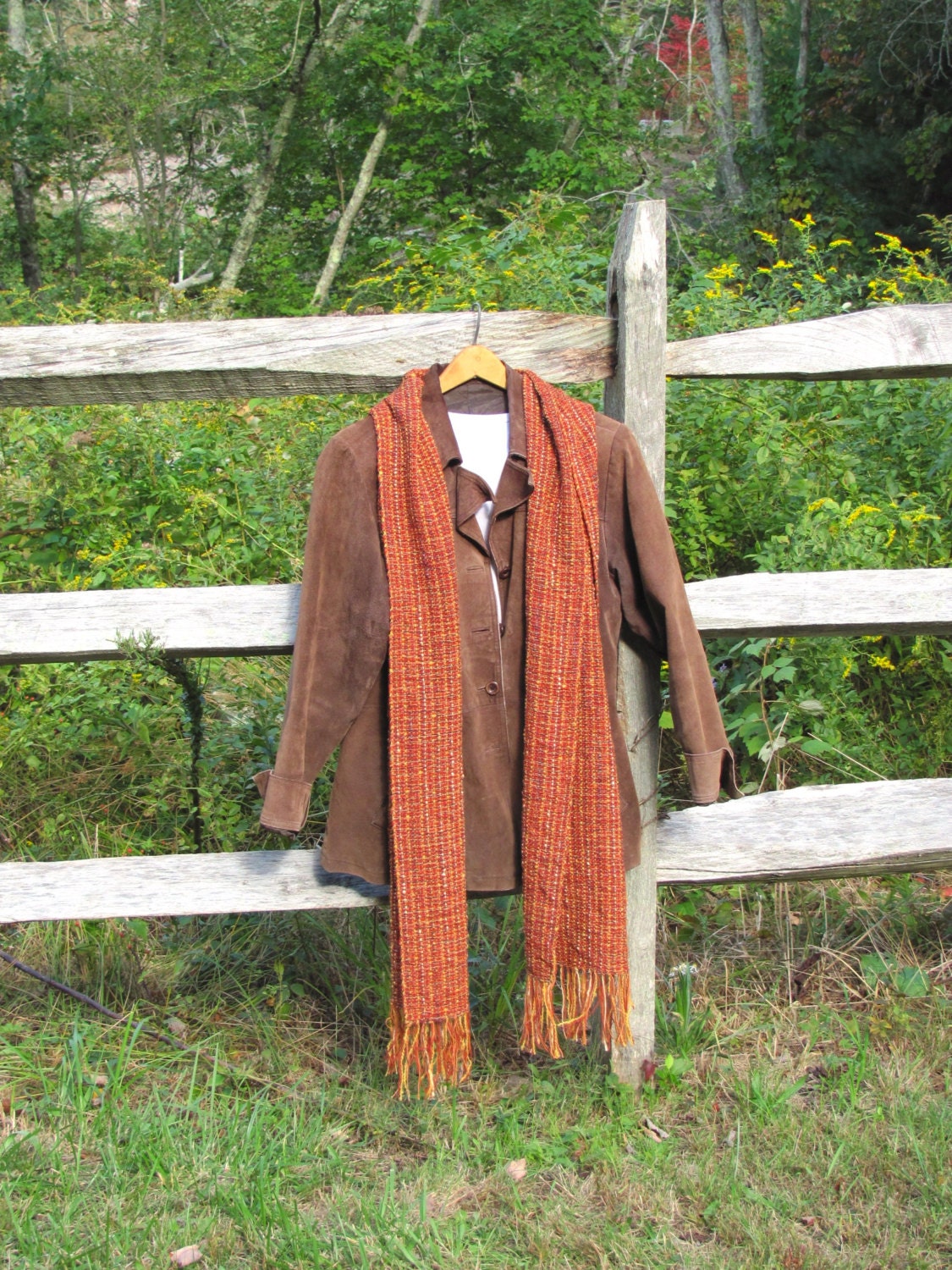 Etsy's Pick Copper Gold Burnt Orange Scarf, Artisan Hand Woven ...