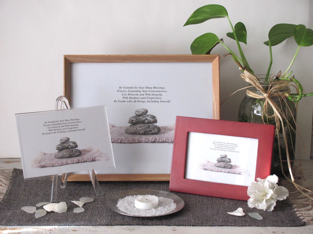 Zen Serenity Art Print PDF for Spiritual Meditation Altar, Yoga Reiki ...