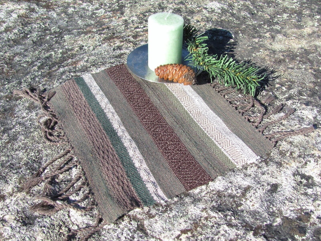 Woodland Earth Elements Artisan Handmade Woven Small Altar Cloth, Tea ...