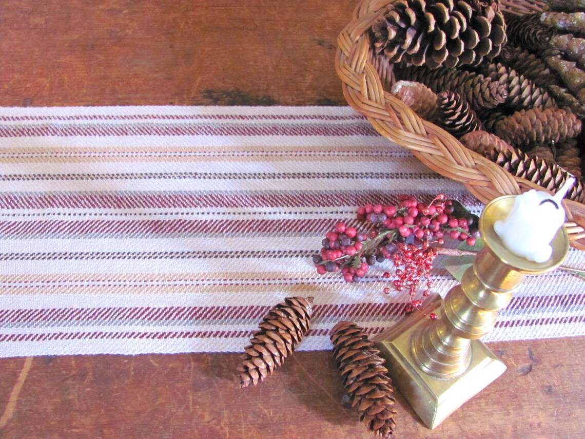 Cranberry Red Table Runner Long Narrow Table Runner Artisan | Etsy