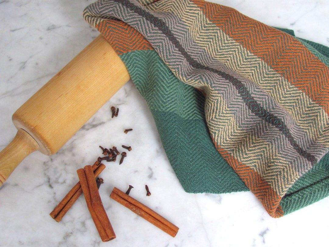 Handmade Artisan Hand Loom Woven Cotton Kitchen Dish Towel for Fall ...