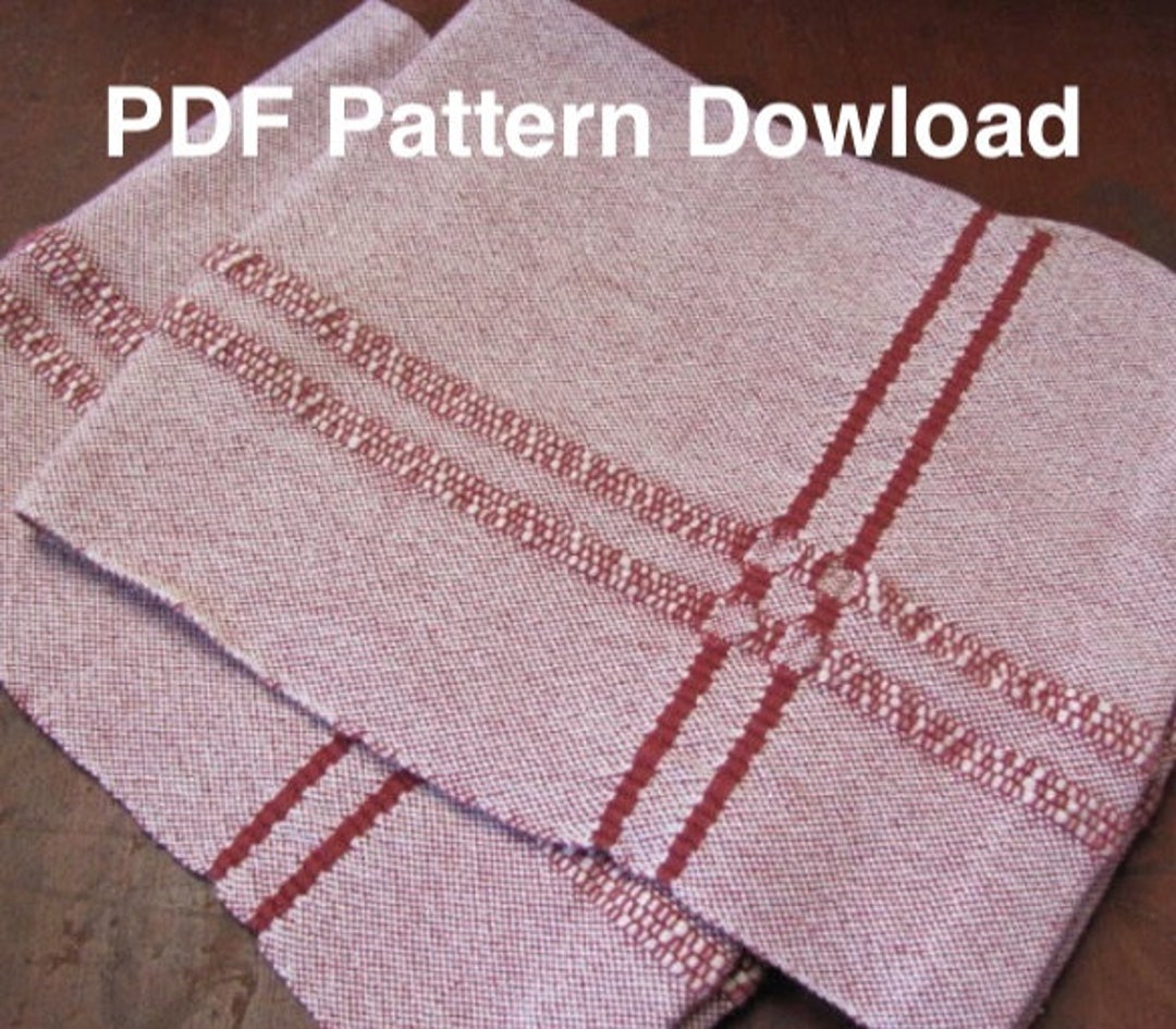 Weaving Pattern Draft PDF for Kitchen Dish Towel 4 Shaft Four Harness ...