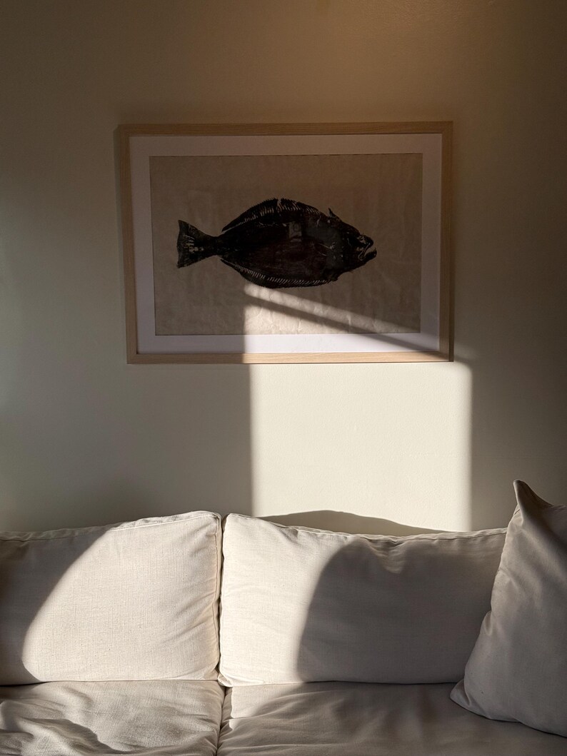Pacific Halibut Gyotaku Fish Art - Etsy