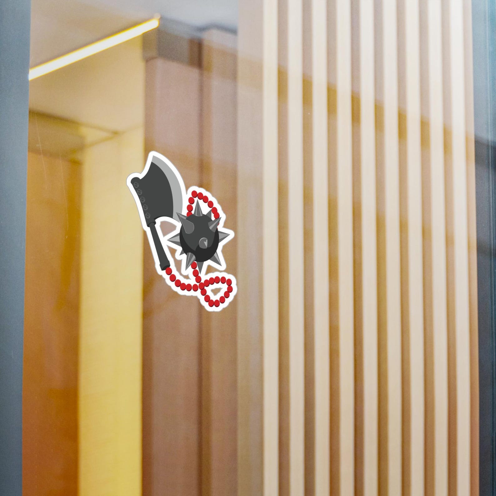 Stone Hashira Chained Flail & Axe Kiss-cut Vinyl Decals, Punk Aesthetic ...