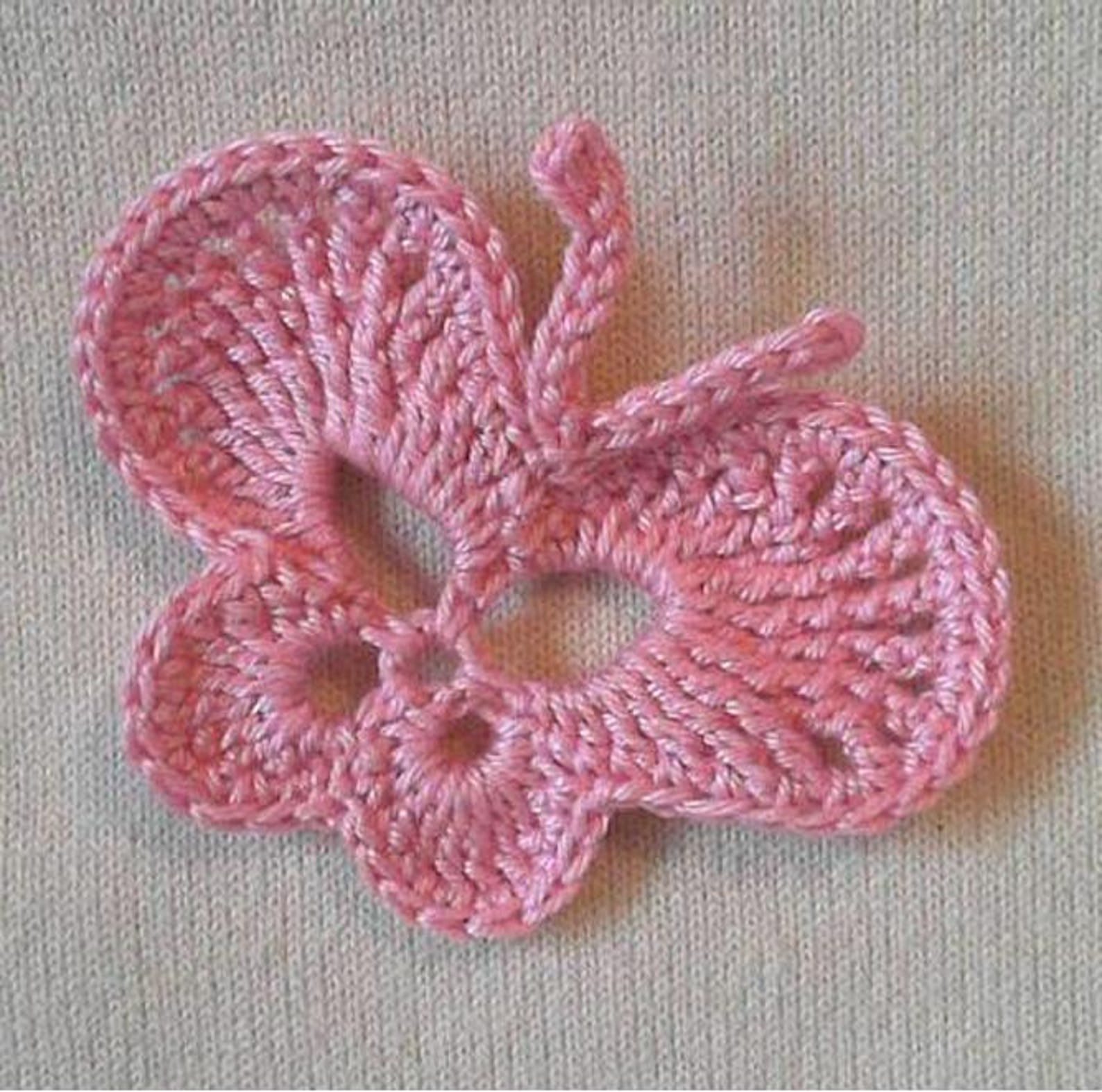Delicate Crochet Butterfly Applique Pattern – Easy PDF Tutorial for DIY ...