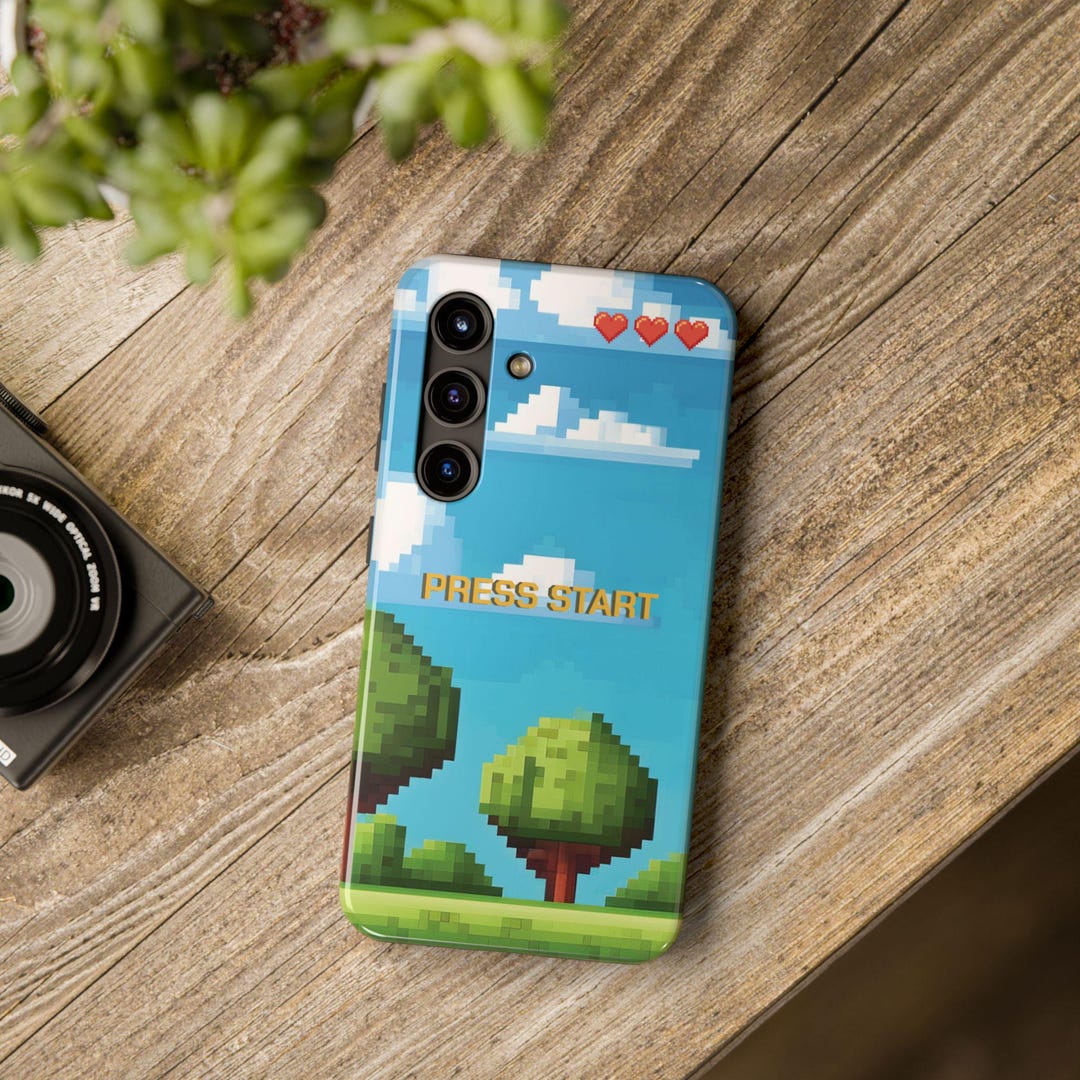 Retro Pixel Art Game Phone Case, Gamer Gift, Tough Mobile Cover, Gaming ...
