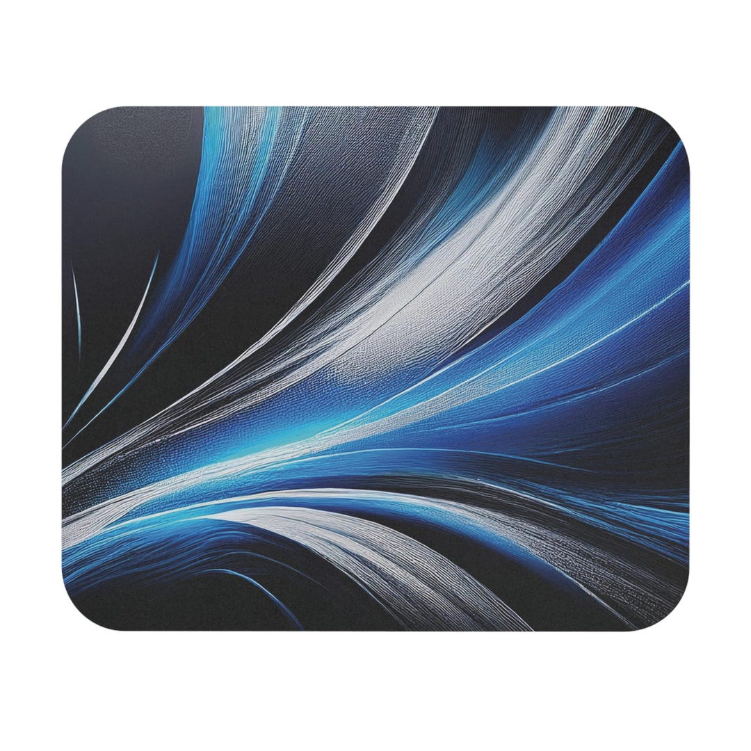 Abstract Blue Stream Mouse Pad: Modern Office Decor - Etsy