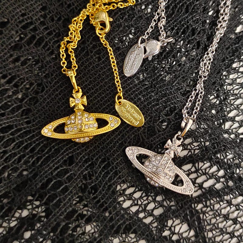 Saturn Necklace - Etsy