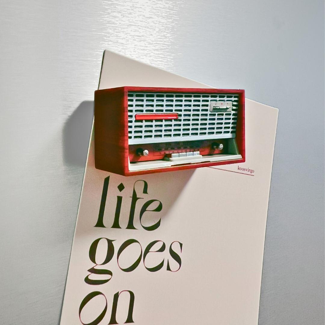 Mini Retro Radio Fridge Magnet – 3D Vintage Wooden Style – Unique Gift ...
