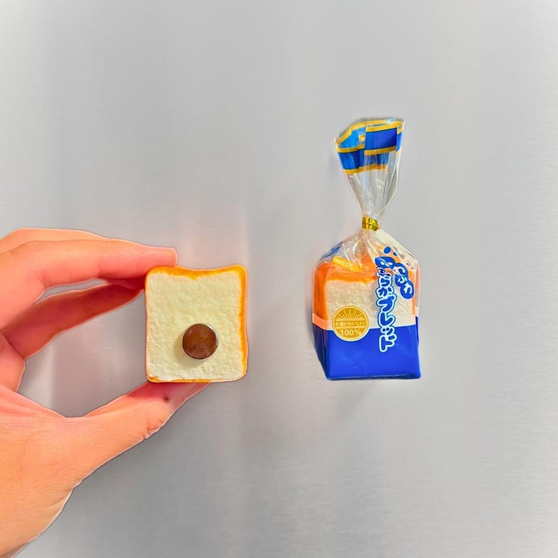 Mini Bread Toast Fridge Magnet – A Cute & Fun Squishy Toy, Realistic ...