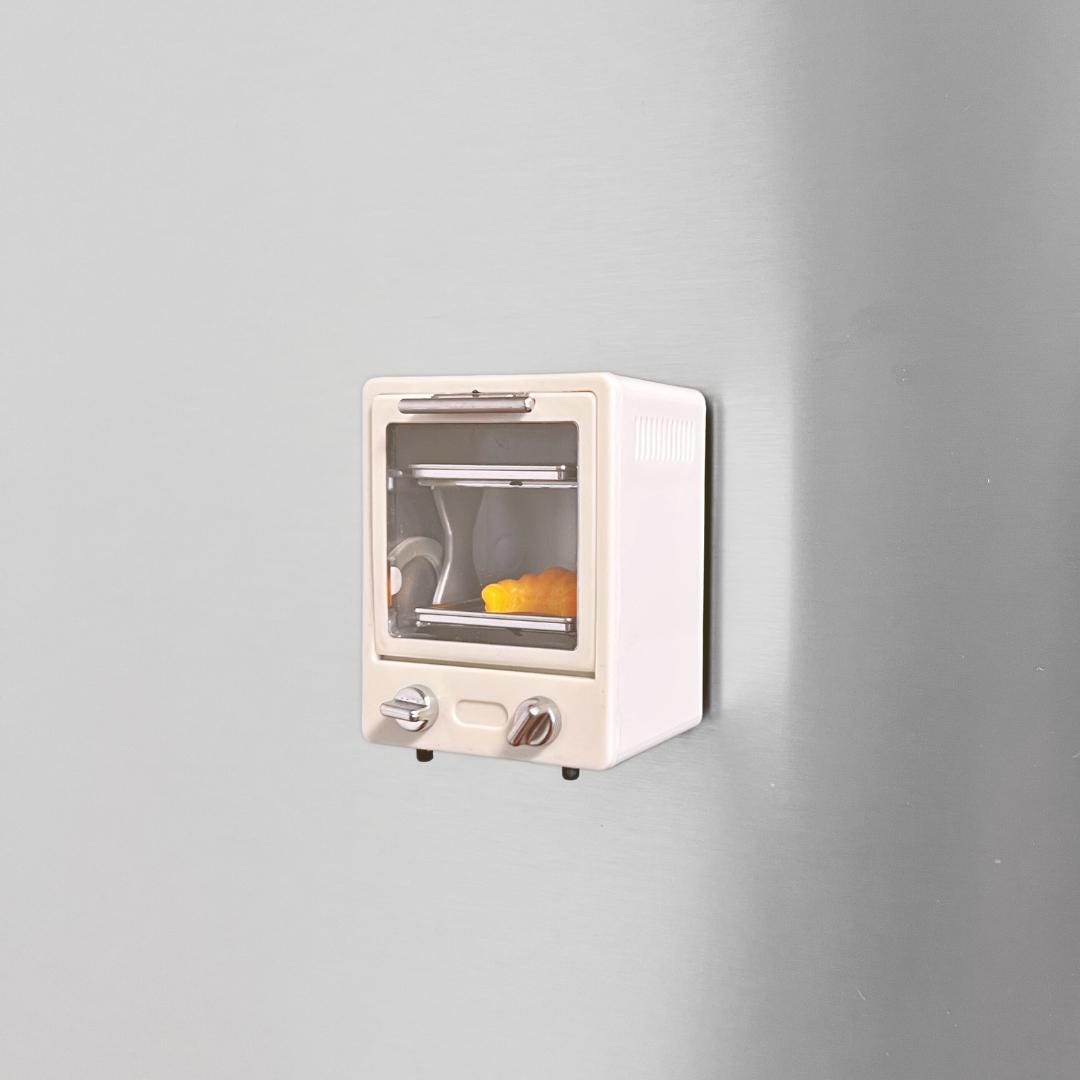 Mini Retro Oven Fridge Magnet With Tiny Bread – Vintage Style Kitchen ...