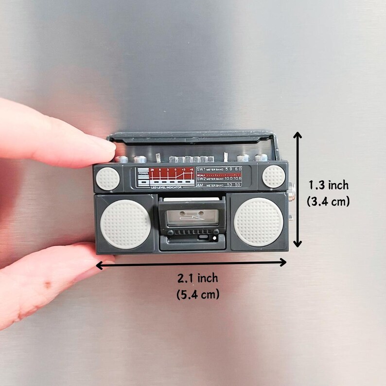 Retro Mini Tape Player Fridge Magnet – 3D Vintage Style Cassette ...