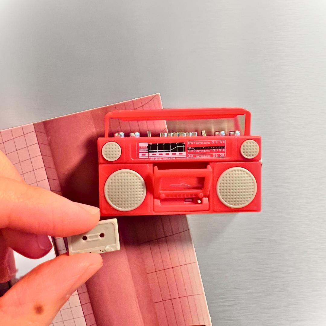 Retro Mini Tape Player Fridge Magnet – 3D Vintage Style Cassette ...