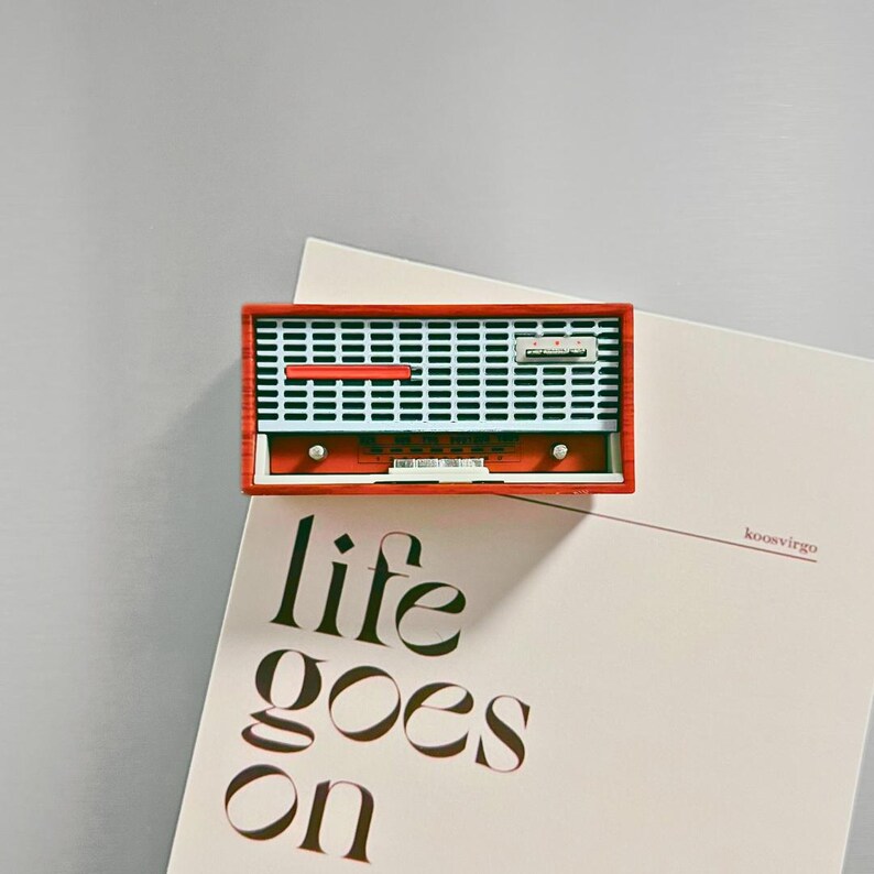 Mini Retro Radio Fridge Magnet – 3D Vintage Wooden Style – Unique Gift ...