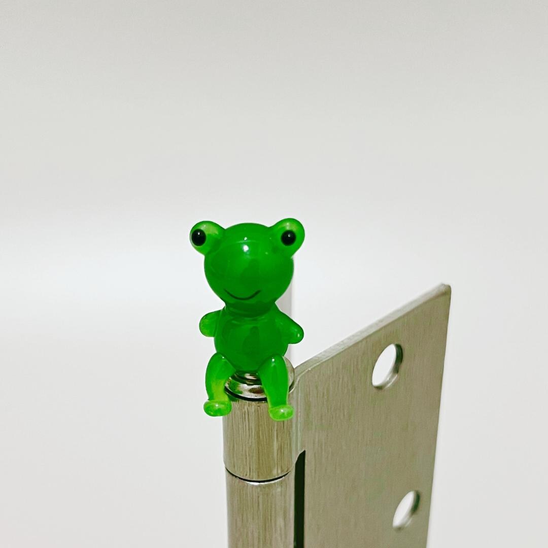Mini Glass Frog Hinge Topper/head, Handcrafted Glazed Glass, Cute ...