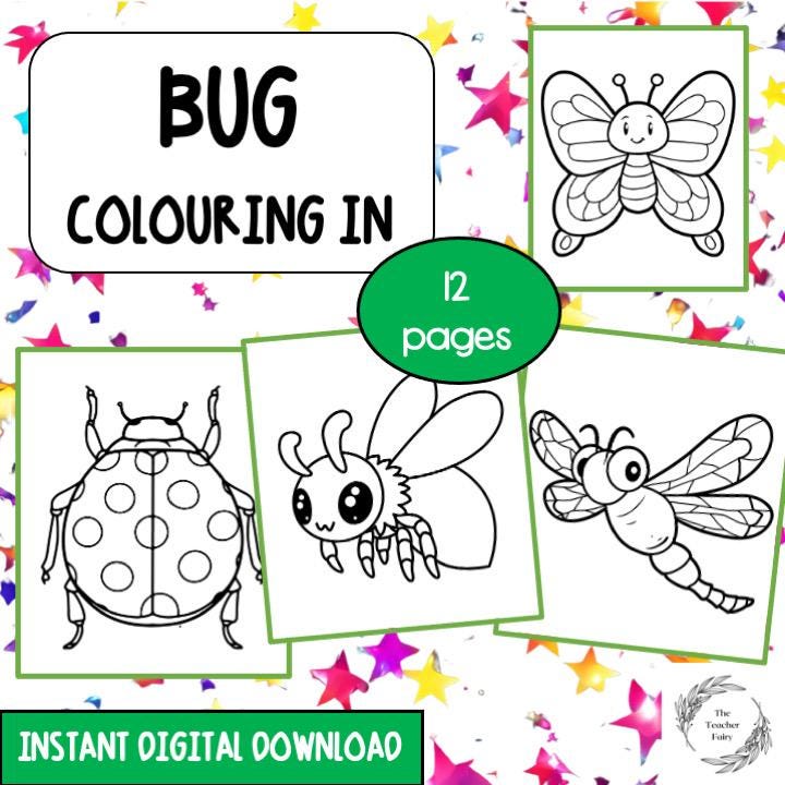 Insect Colouring in Bug Colouring Insects Busy Bee Minibeast Worksheet ...