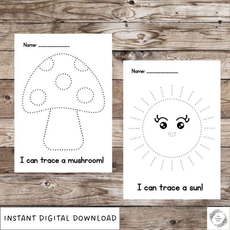 Animal Tracing Worksheets Instant Digital Download Preschoolers ...