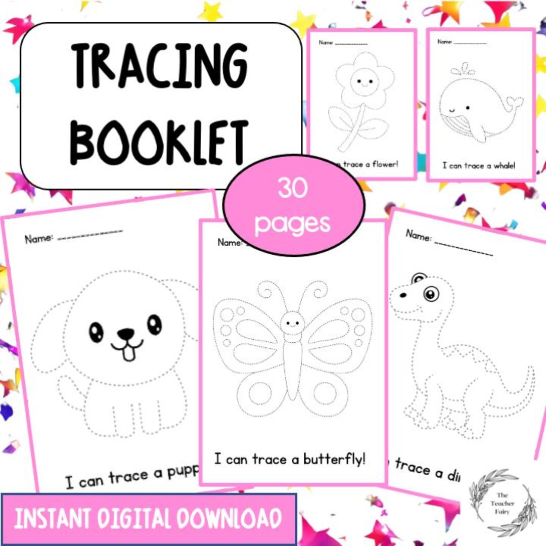 Cute Tracing Worksheets Printable Download Tracing for Preschoolers ...