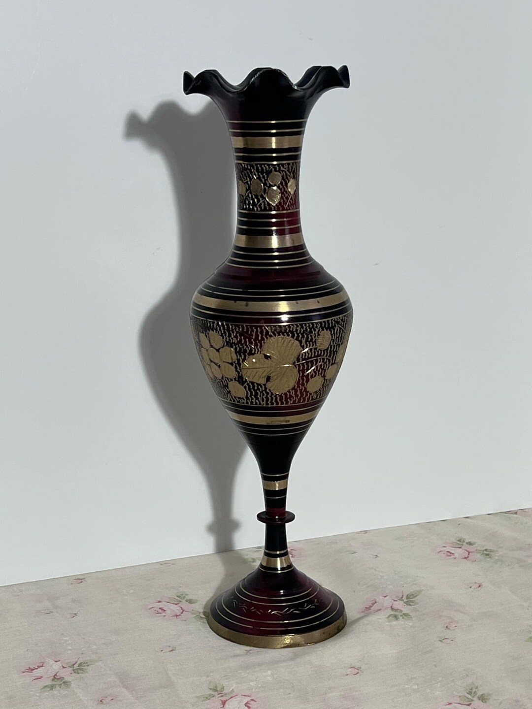 Vintage Brass Flute Vase - Etsy