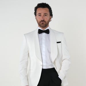 Ivory Tuxedo for Men Wedding Suit Groom Slim Fit Fancy Tux Unique ...
