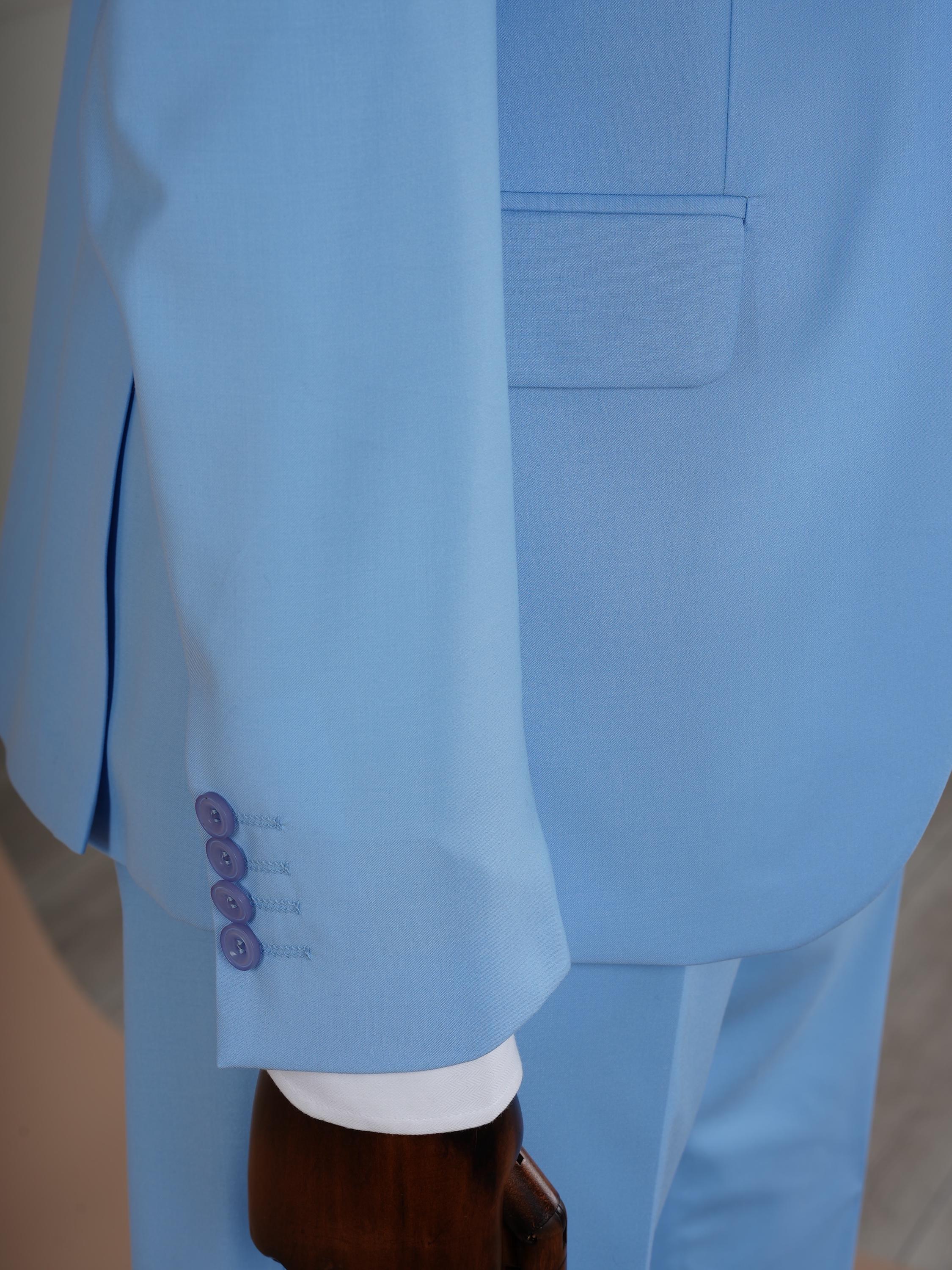 Baby Blue Slim Fit Suit: Formal Wedding Suit With Vest - Etsy