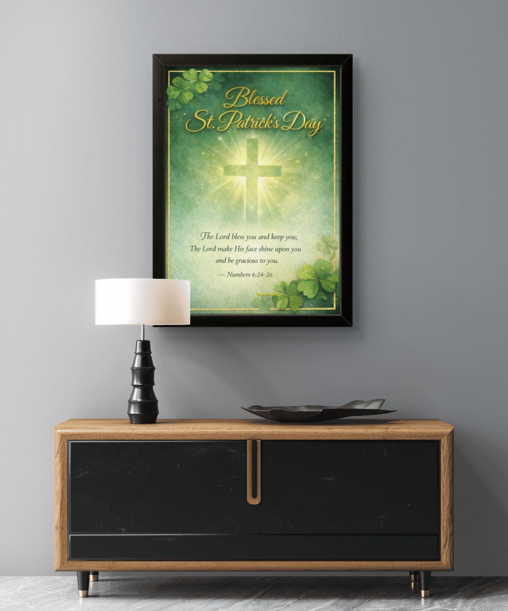 Blessed St. Patrick's Day Christian Art | Numbers 6:24-26 Bible Verse ...