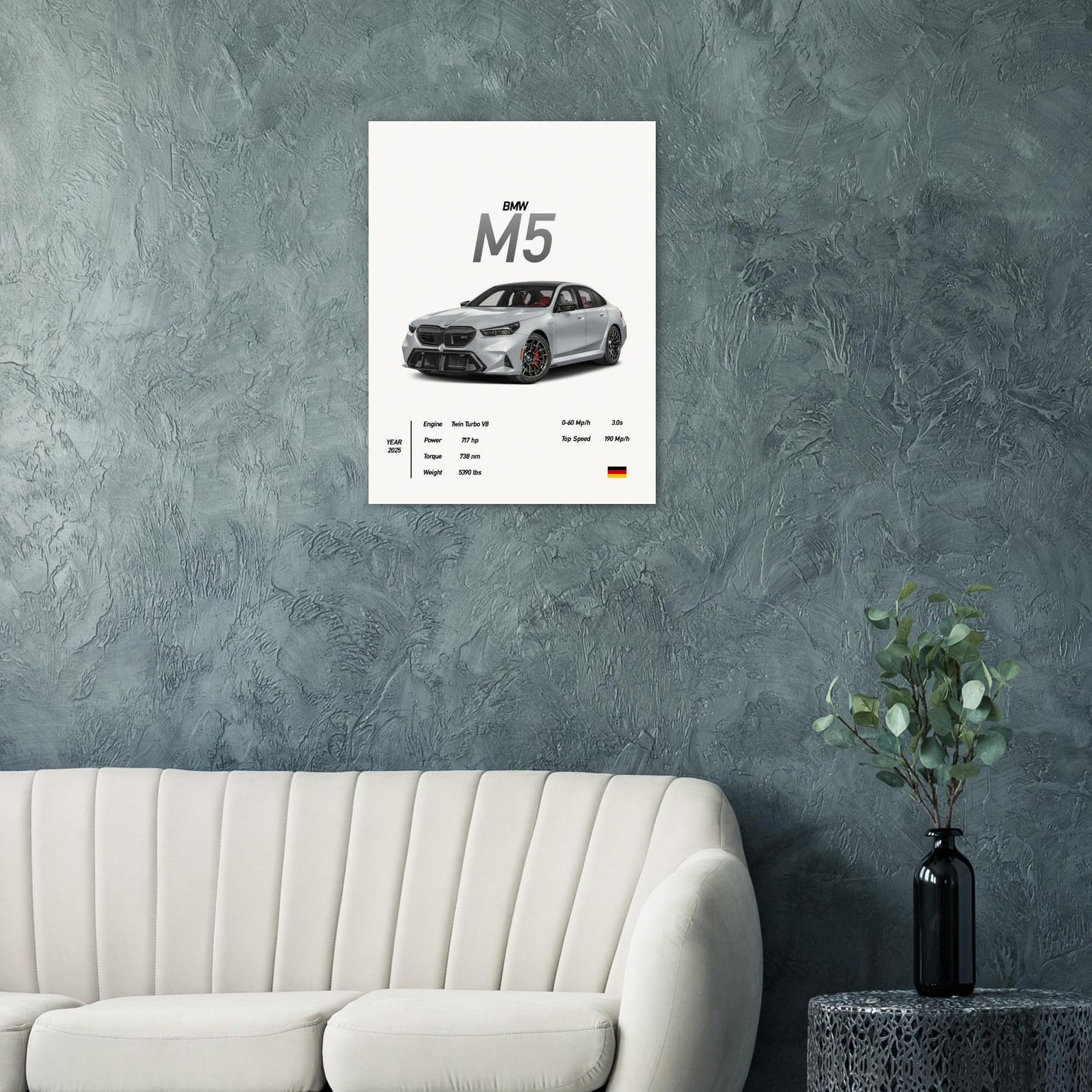 Sports Car Poster, Minimalist Modern Art, Wall Hanging Poster, Car ...