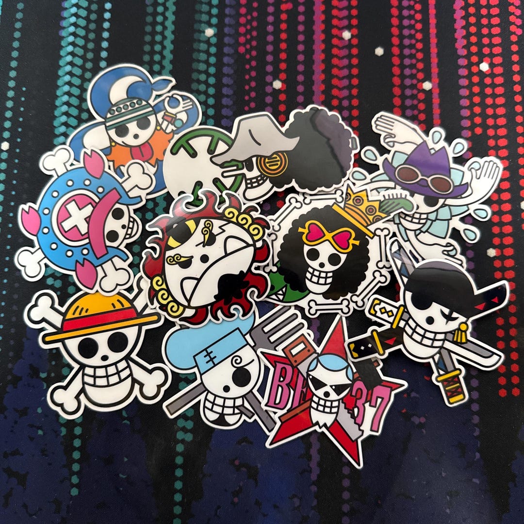 SALE for 2.5inch Stickers! One Piece Sticker Set - Strawhats Updated ...