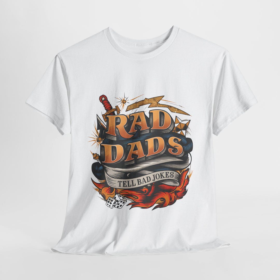 Rad Dads Tell Bad Jokes Vintage Tattoo Funny Dad Shirt, Perfect Gift ...