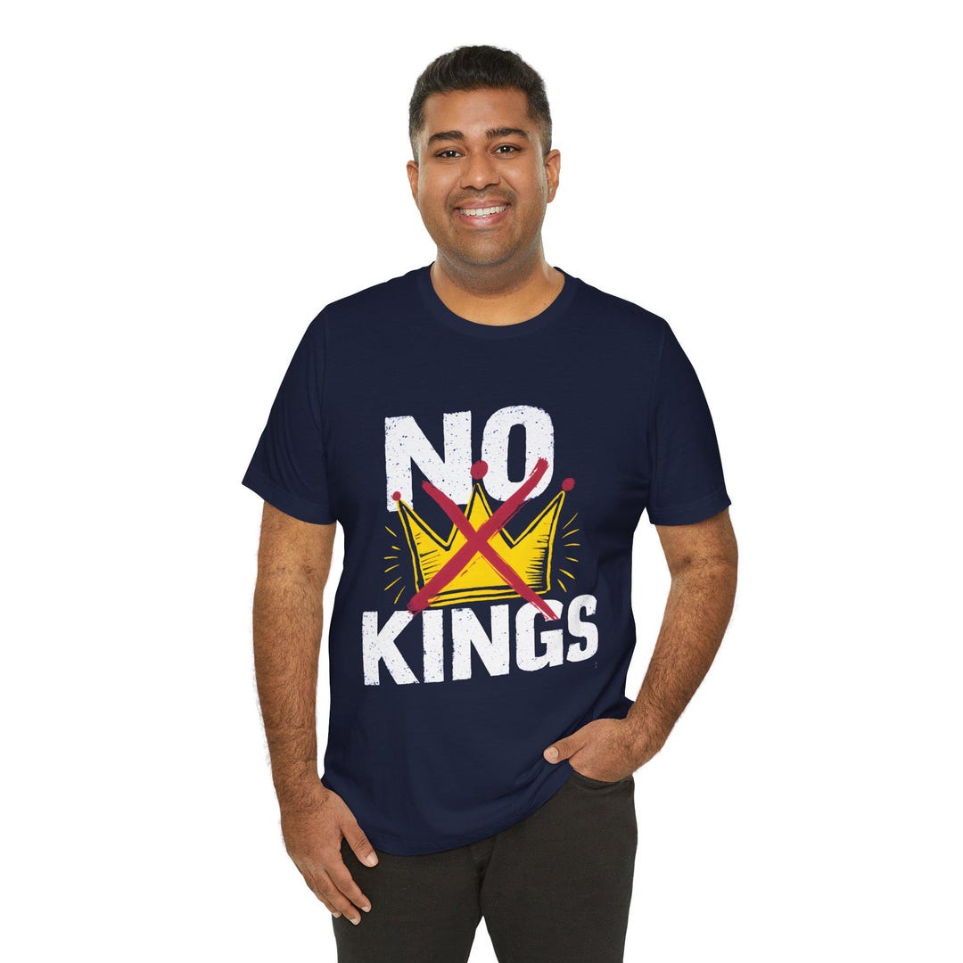 Bold Protest Design With Yellow Crown Crossed by Red X and 'no Kings ...