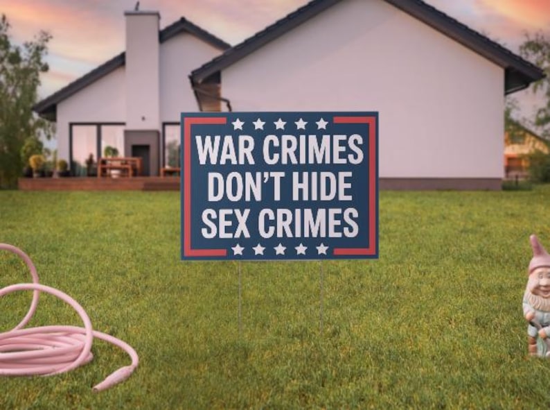 Anti War Iran Protest Yard Sign Demand Transparency Release Full Trump ...