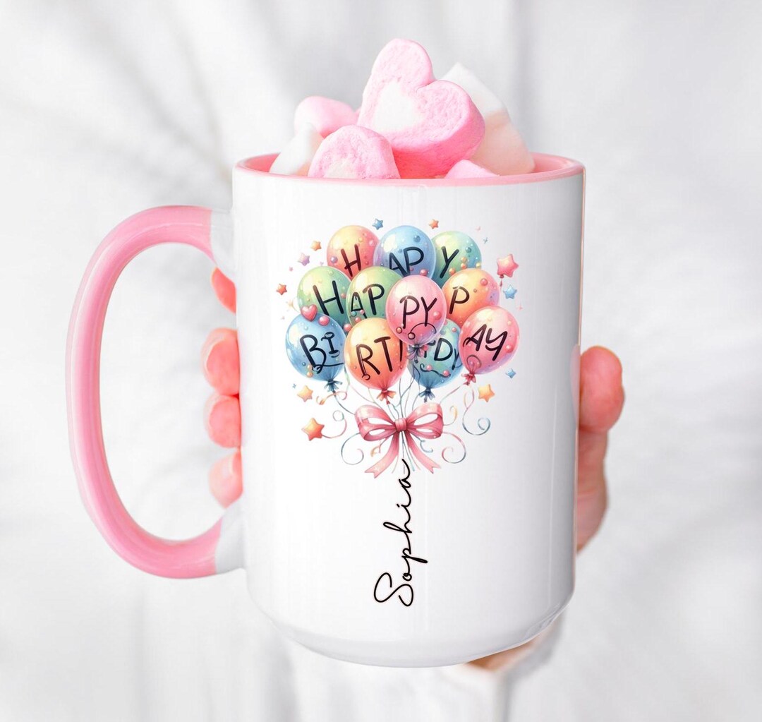 Personalized Birthday Mug, Custom Name Coffee Mug for Birthday ...