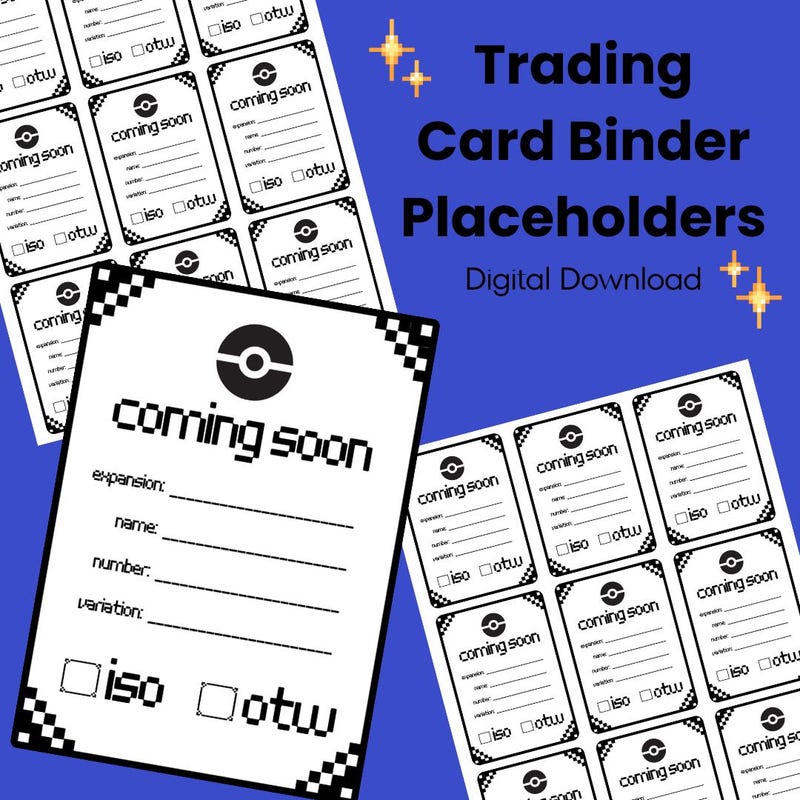 Pokedex Placeholders - Etsy